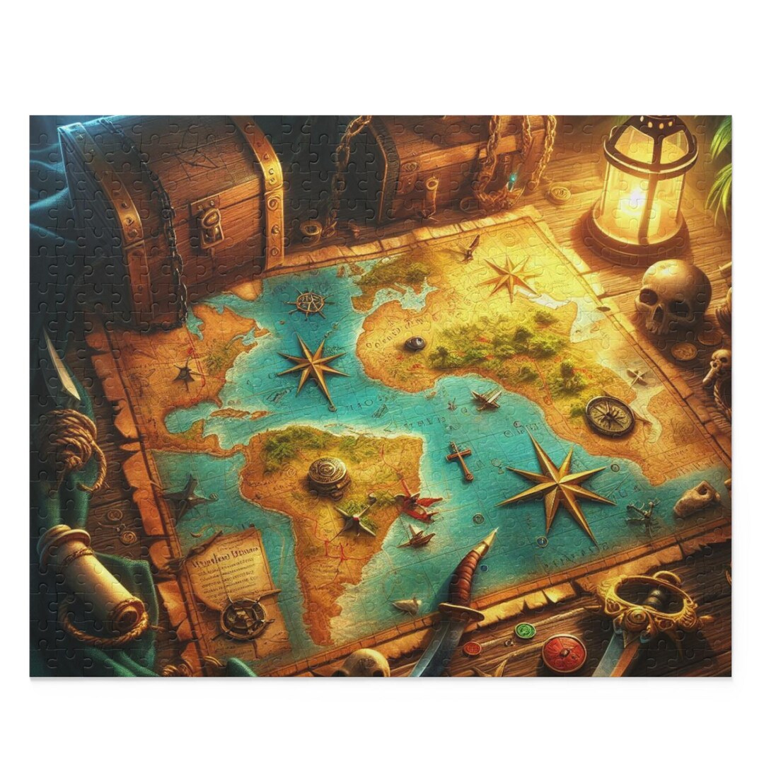 Adventure Map Puzzle | Unique 500-piece Jigsaw, Perfect Gift for ...