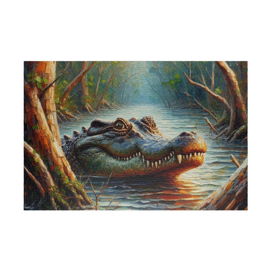 Gator River Puzzle - Intriguing Nature Scene, 1014 Pieces, Fun Family ...
