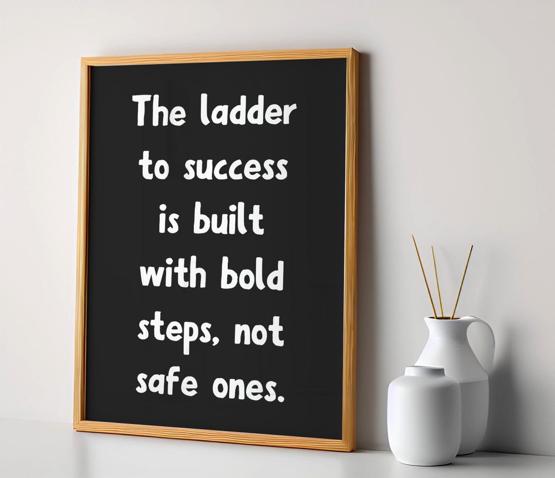 Success Printable Poster: Bold Ambition Wall Art, Motivational Quote ...