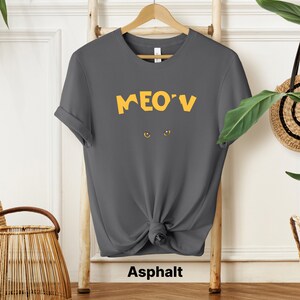 Meow T-shirt for Cat Lover, Funny Cat T Shirt, Cat Owner T-shirt, Cat ...