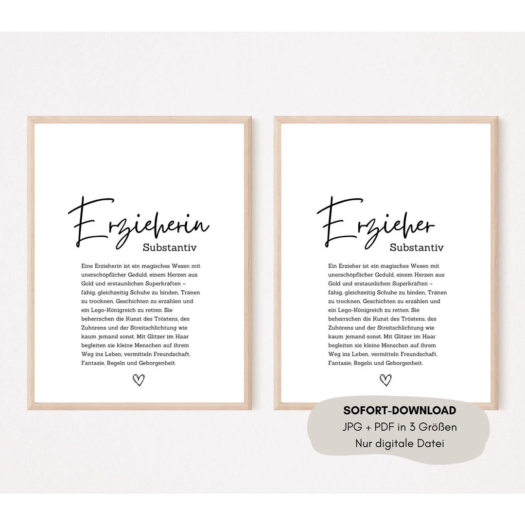 Kindergarten Teacher Definition Poster | Gift for Kindergarten Teachers ...