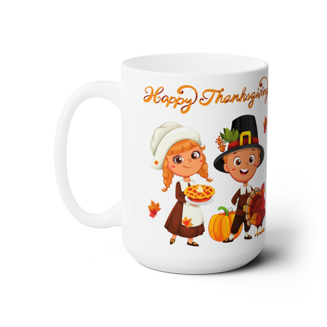 Giving Thanks Mug Happy Thanksgiving Coffee Mug Ceramic Mug 15oz - Mugs ...