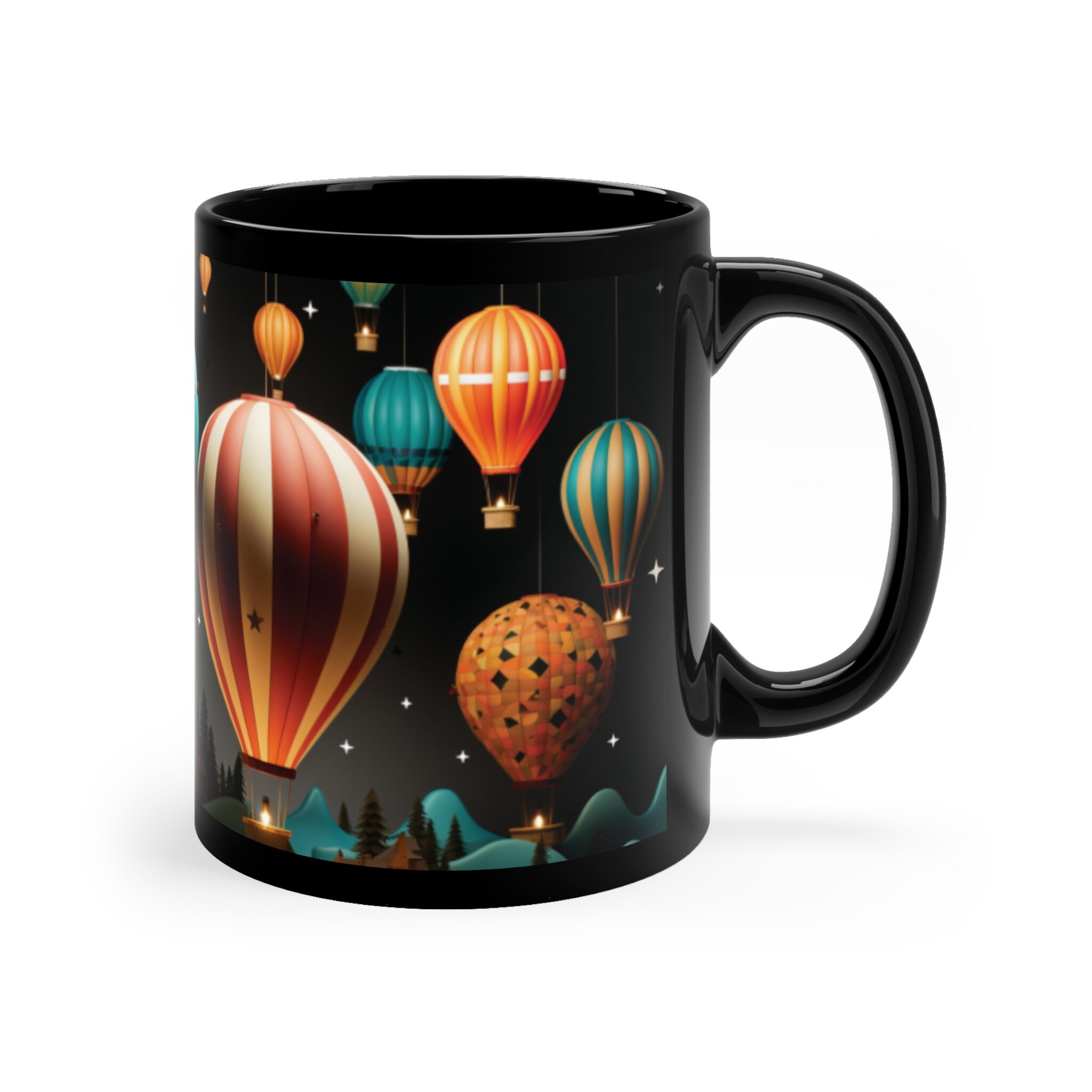 Hot Air Balloons, Hot Air Balloon Mug, Full Wrap Mug Coffee Mug, Coffee ...