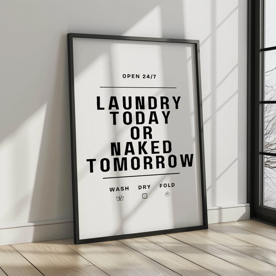 Laundry Room Print | Funny Wall Art Poster | Wash Room Decor | Trendy ...