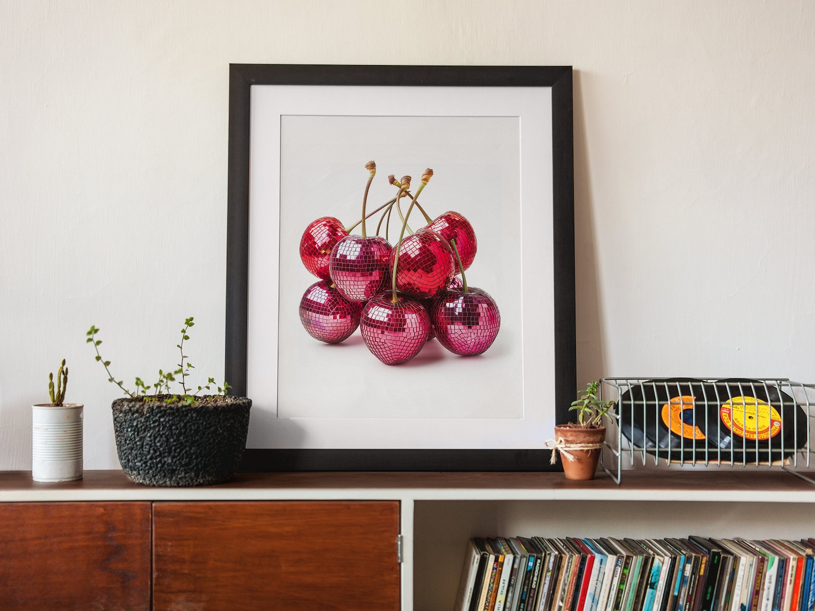 Disco Ball Cherries | 70s Retro Wall Art Print | Trendy House Poster ...
