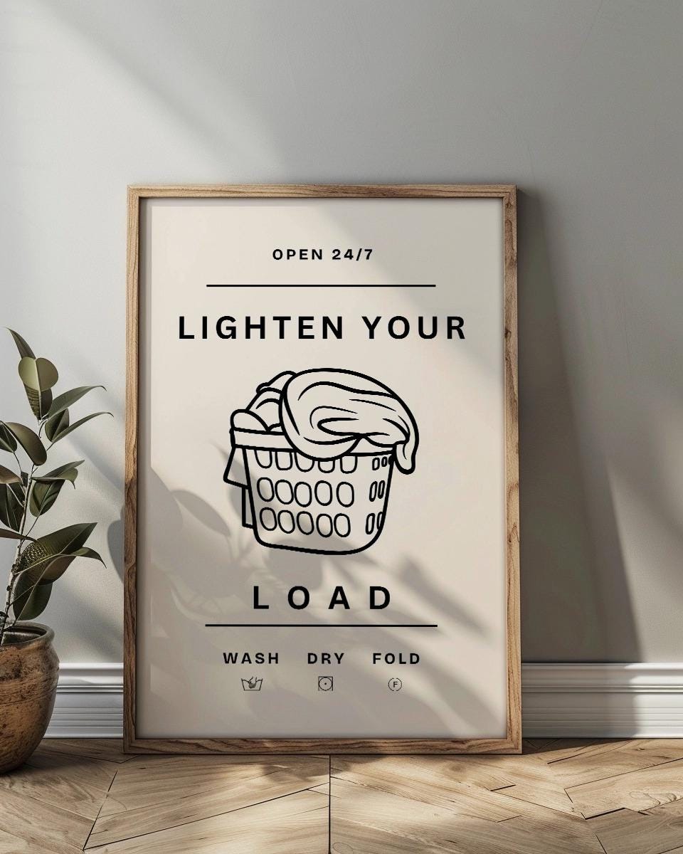 Funny Laundry Room Poster: Trendy Wash Room Art (digital Download) - Etsy