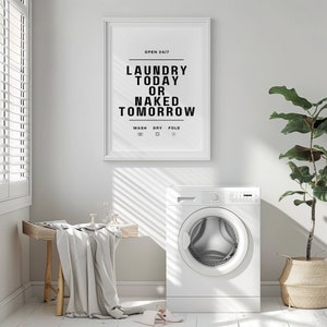 Laundry Room Print | Funny Wall Art Poster | Wash Room Decor | Trendy ...