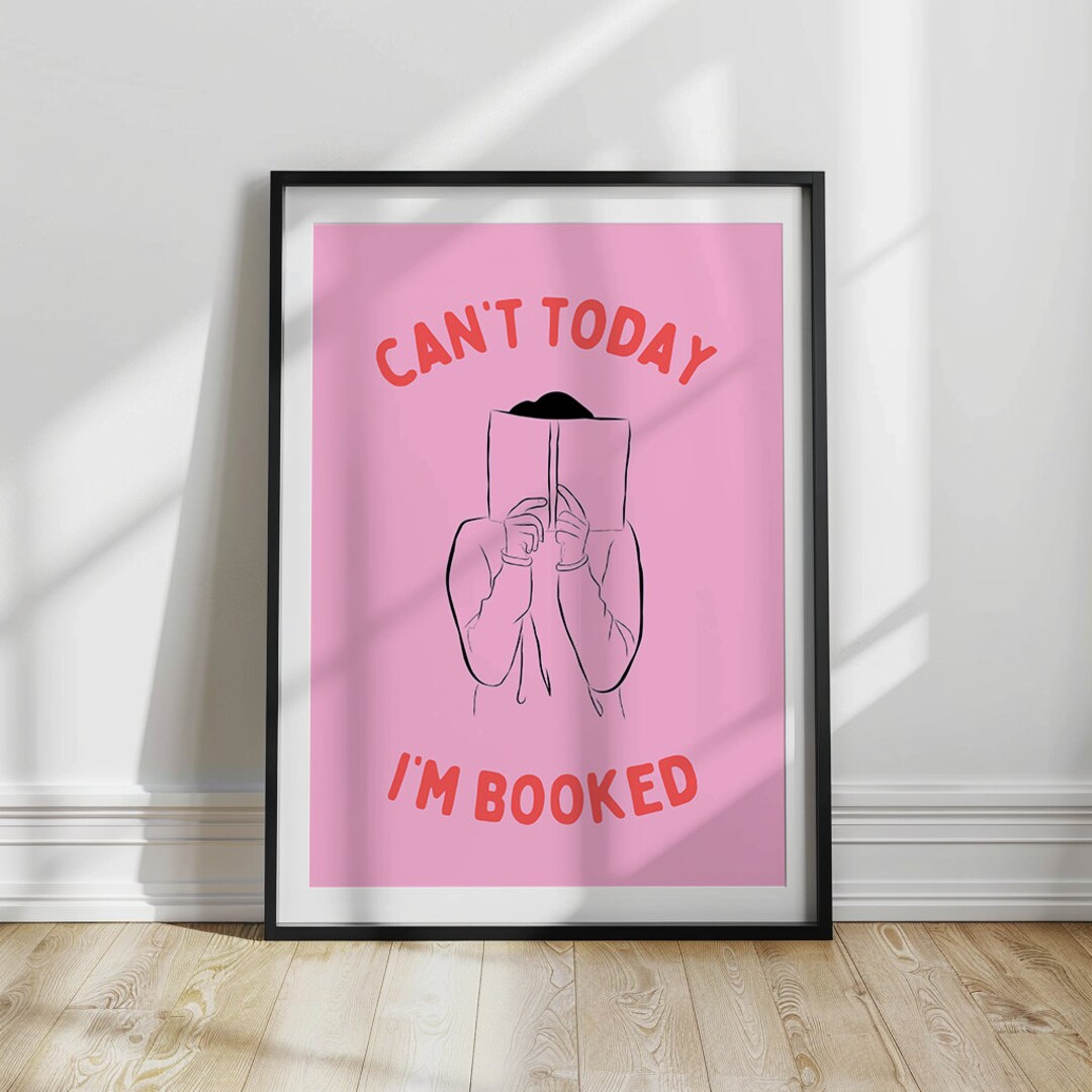 Cant Today Im Booked | Retro Quote | Digital Prints Art| Downloadable ...