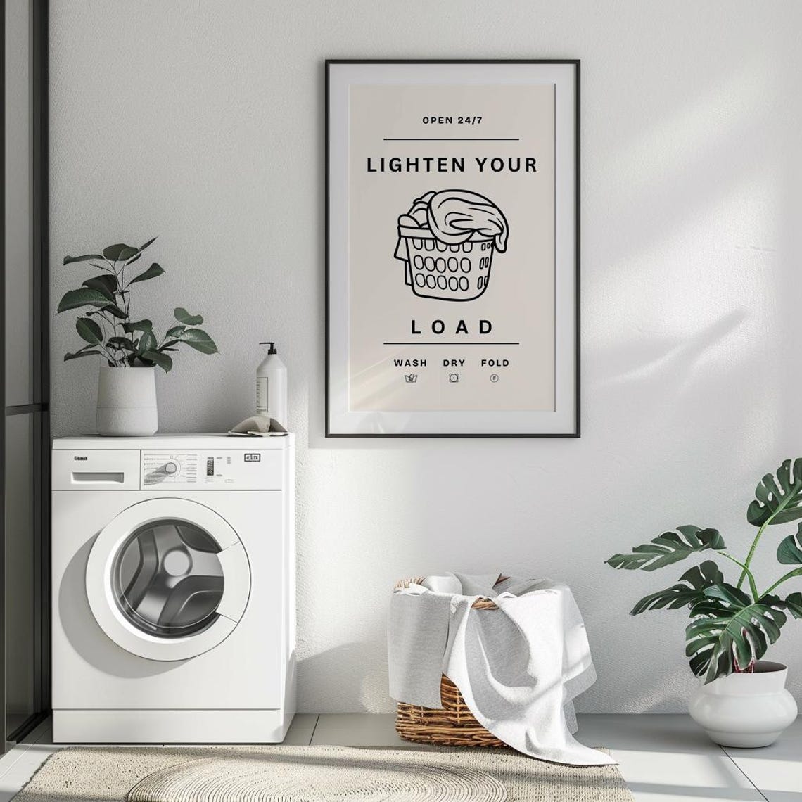 Funny Laundry Room Poster: Trendy Wash Room Art (digital Download) - Etsy