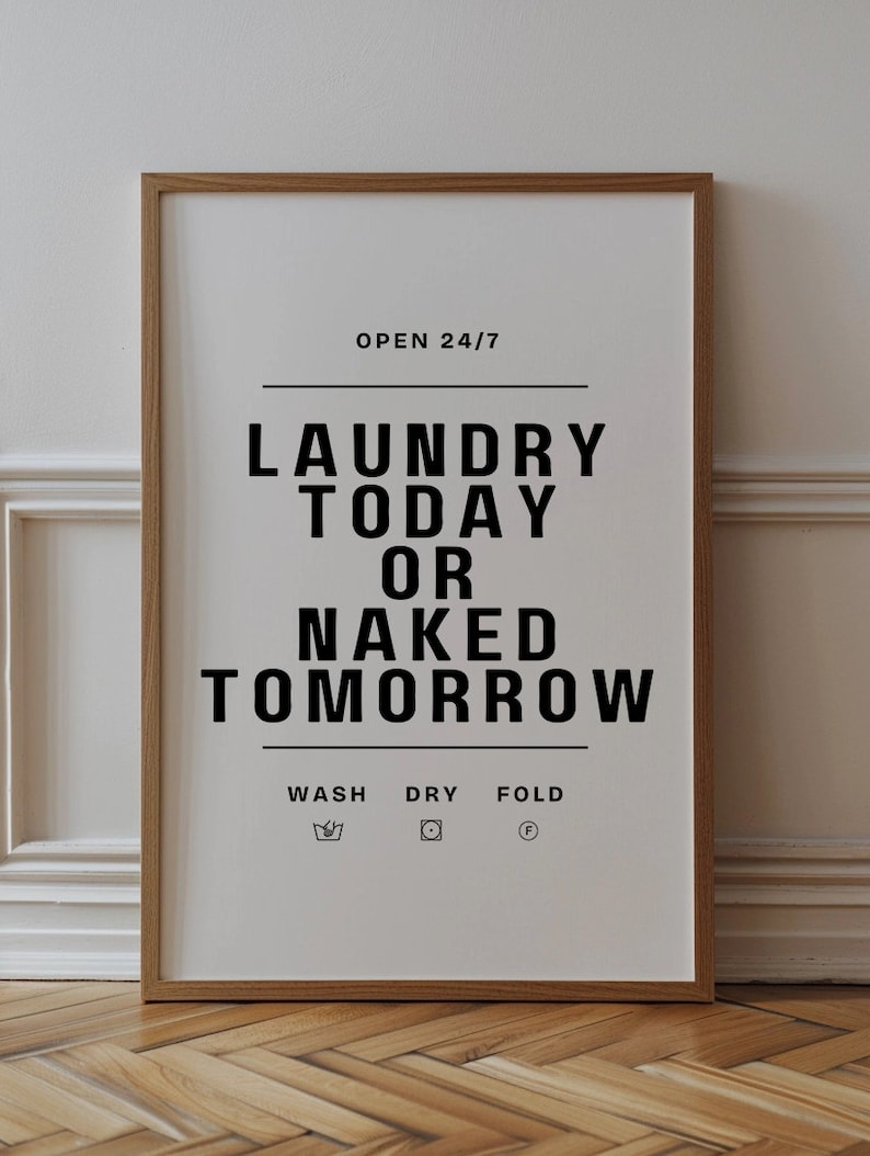 Laundry Room Print | Funny Wall Art Poster | Wash Room Decor | Trendy ...