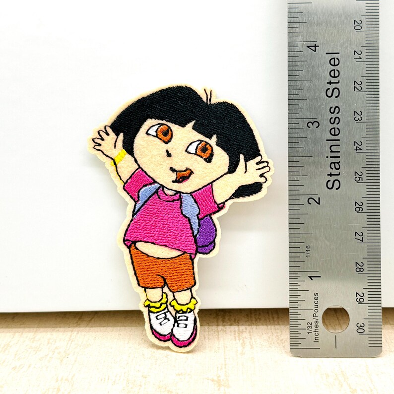 Dora Iron on Patch 3.7 Embroidered Dory Patch Dory Applique Dory ...