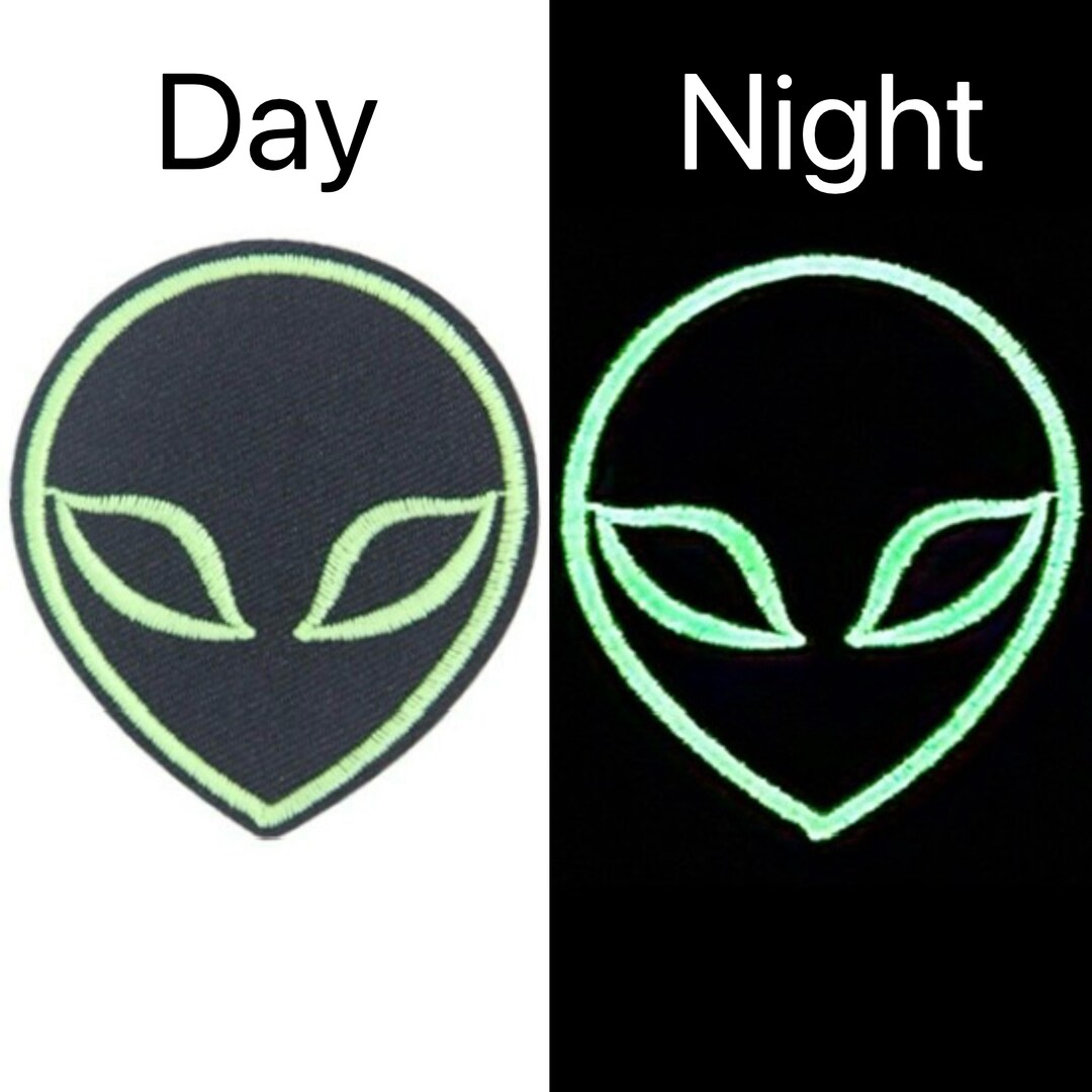 REFLECTIVE Alien Iron on Patch Alien Embroidered Iron on Patches ...