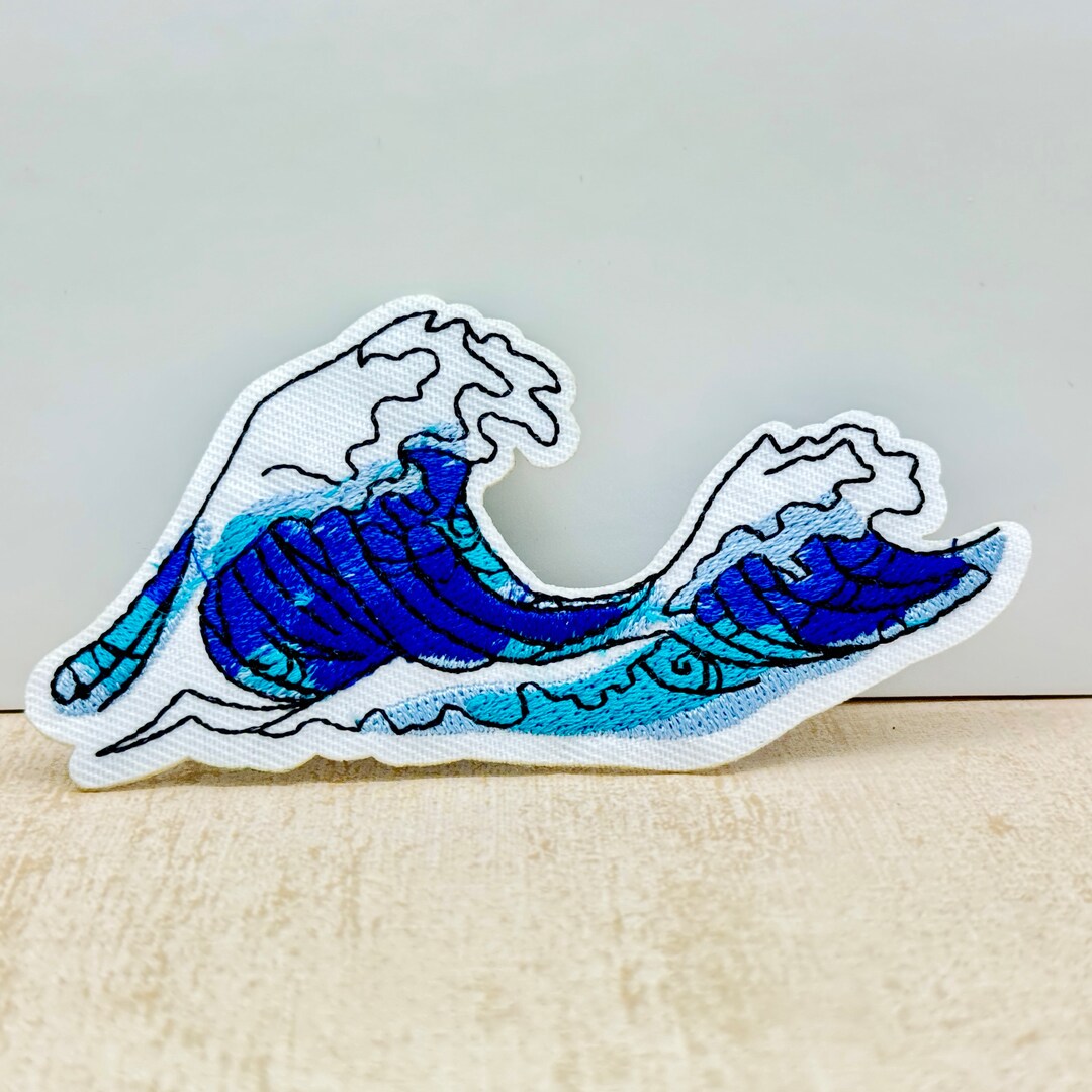 Ocean Wave Iron on Patch Wave Patch Wave Badge Embroidery Wave Patch - Etsy