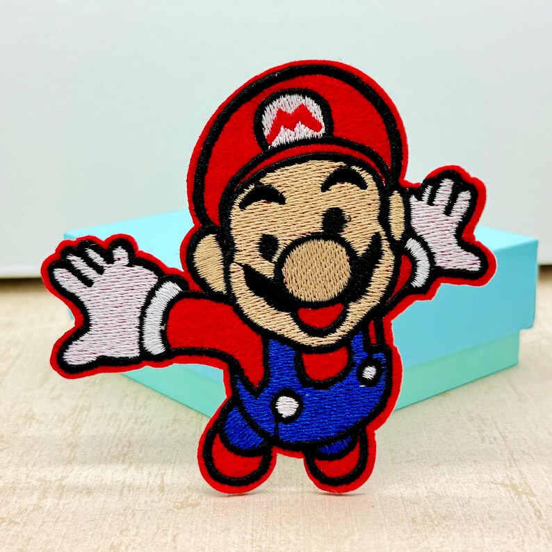 Game Iron on Patch 3.5 Super Mario Patch Embroidered Mario Patch Luigi ...
