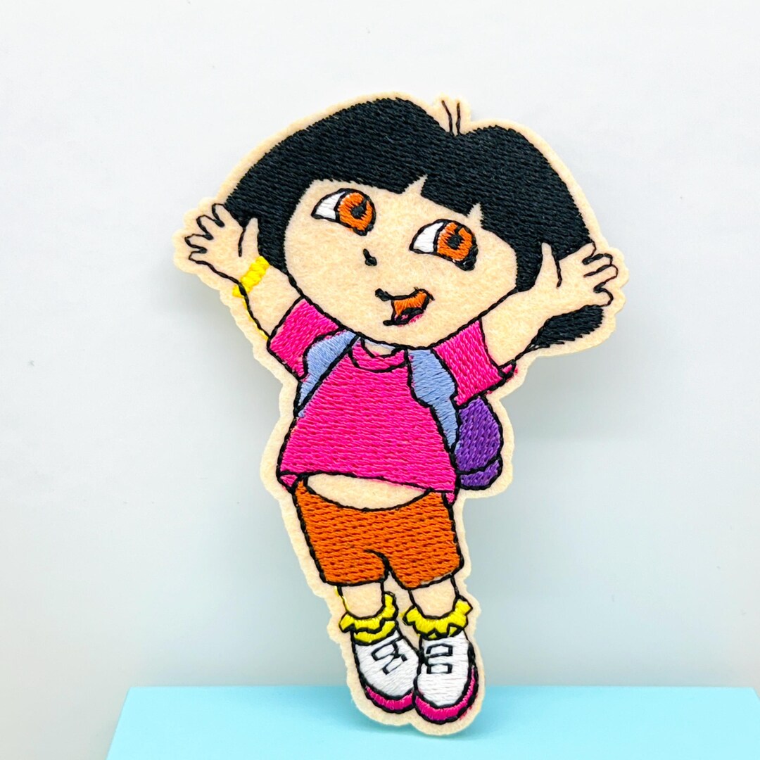 Dora Iron on Patch 3.7" Embroidered Dory Patch Dory Applique Dory ...
