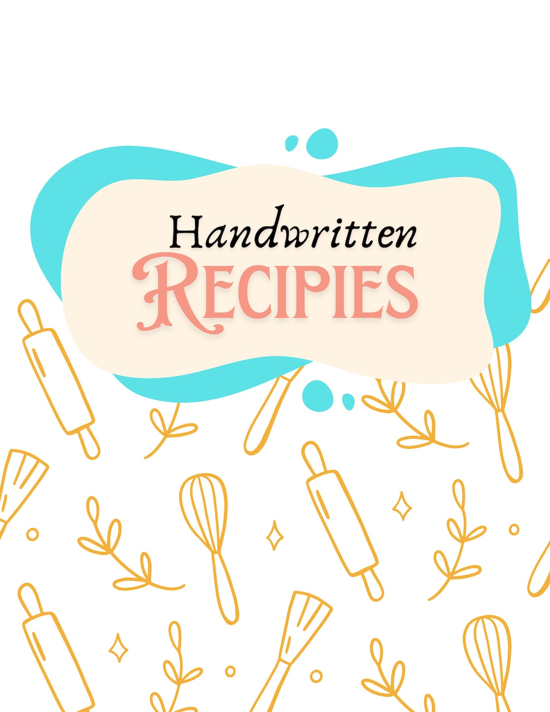 Handwritten Recipe Book - Etsy