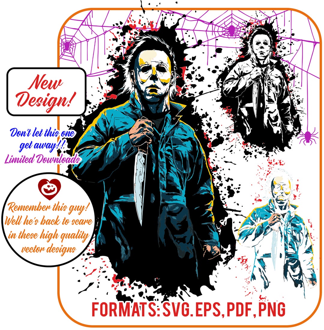 Halloween Michael Myers: Vector Designs for Transfer - Etsy