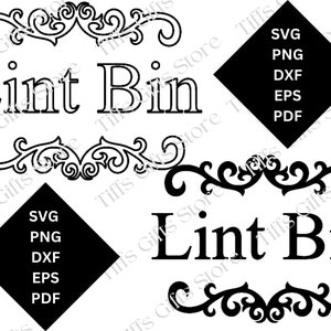 Lint Jar/lint Trap Label Design - SVG | Digital Cut Files Svg | Vinyl ...