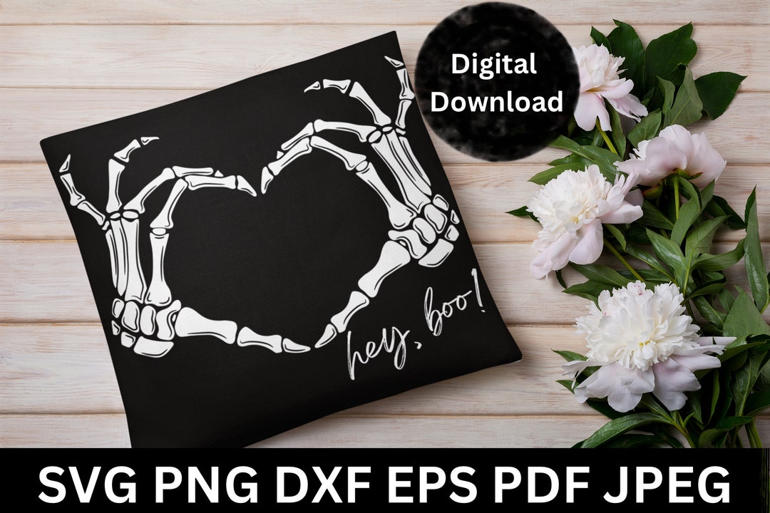 Skeleton Heart Hand Sign Svg, Skeleton Hands Svg, Skeleton Svg Cut File ...