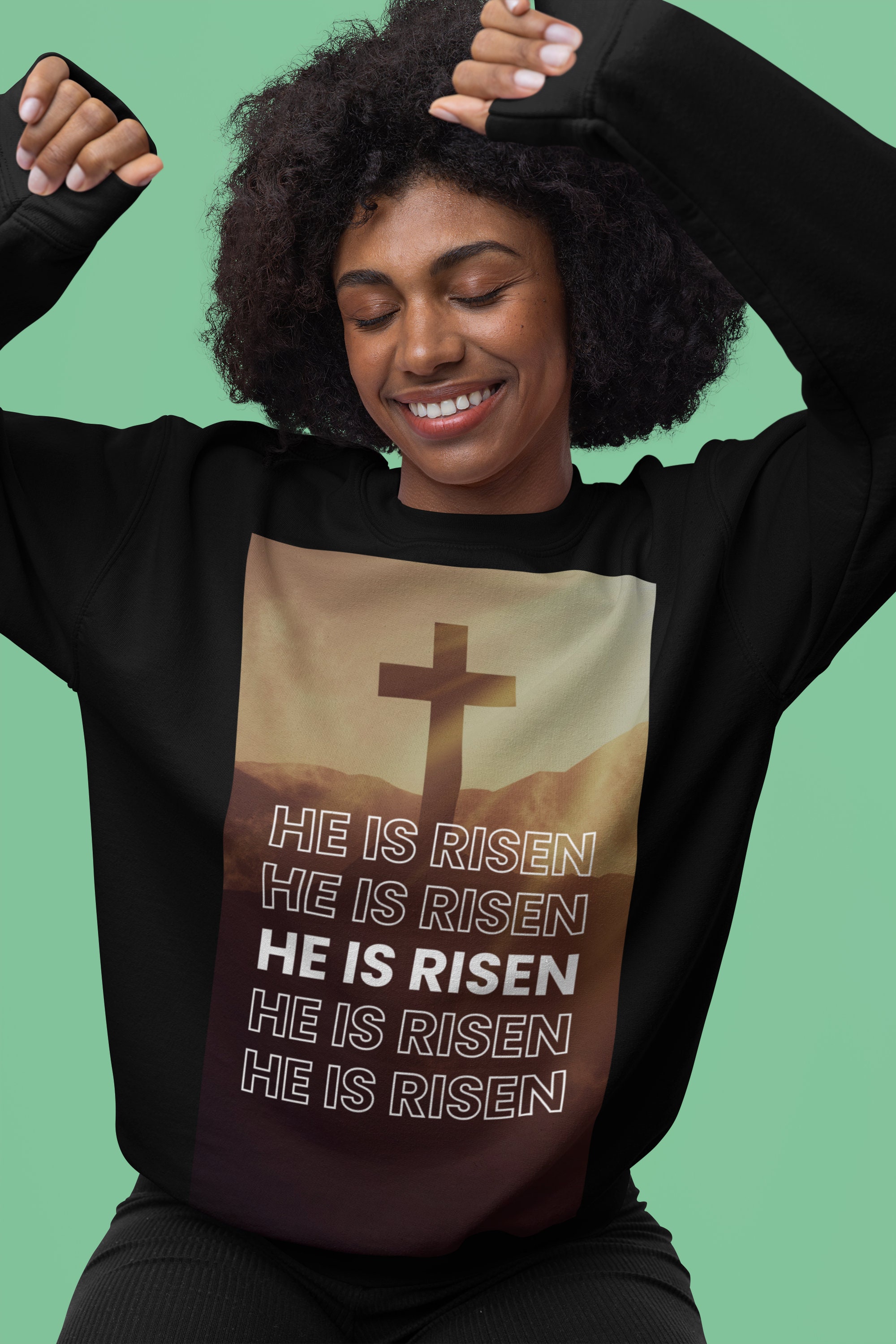 He is Risen SVG PNG PDF, Easter Cross Svg, Easter Svg, Christian Svg ...