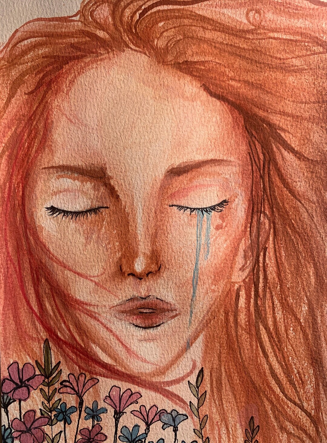 Watercolor Painting A Portrayal of Anne From anne of Green Gables - Etsy