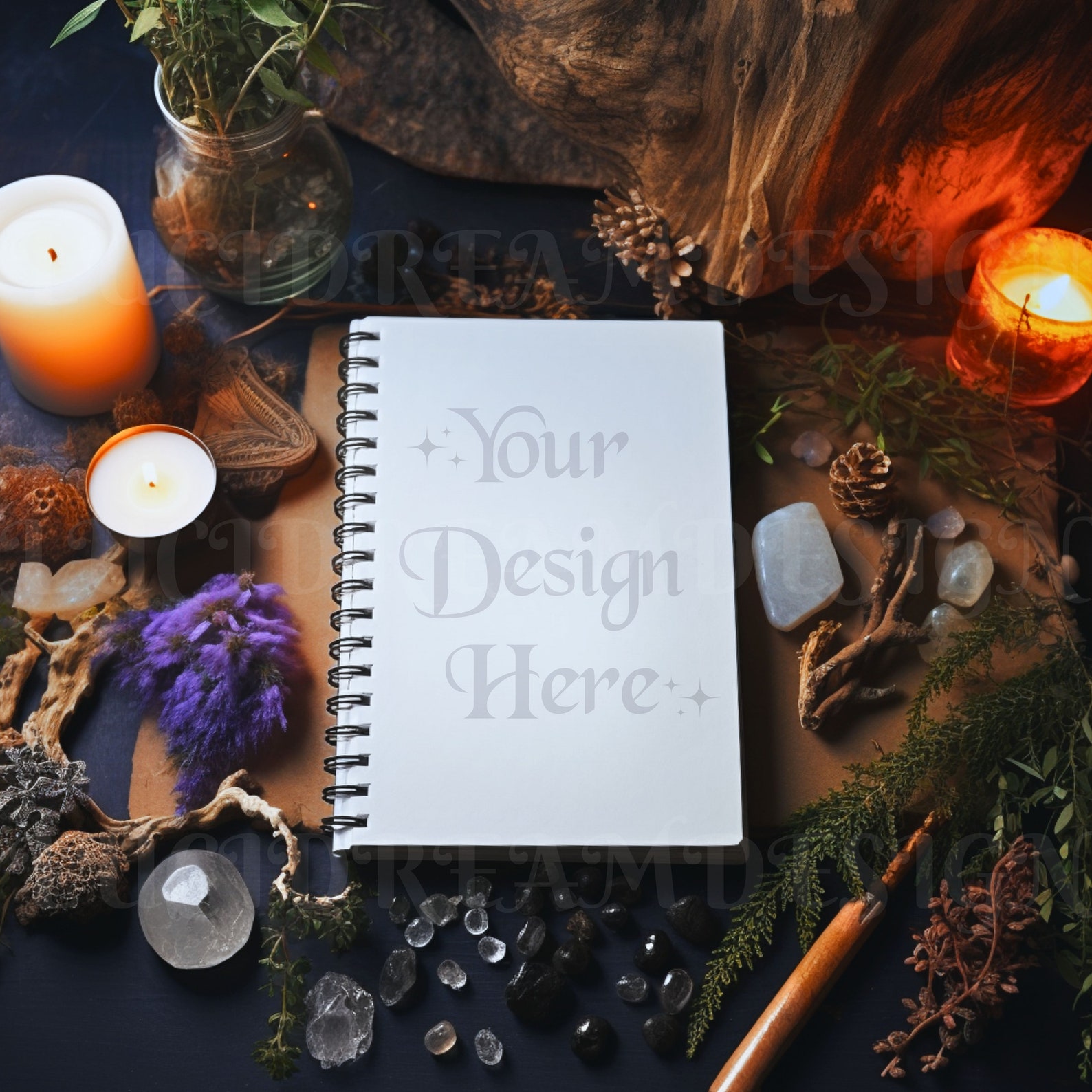 Spiral Notebook Mockup Blank Spiral Notebook Mockup Planner Mockup ...