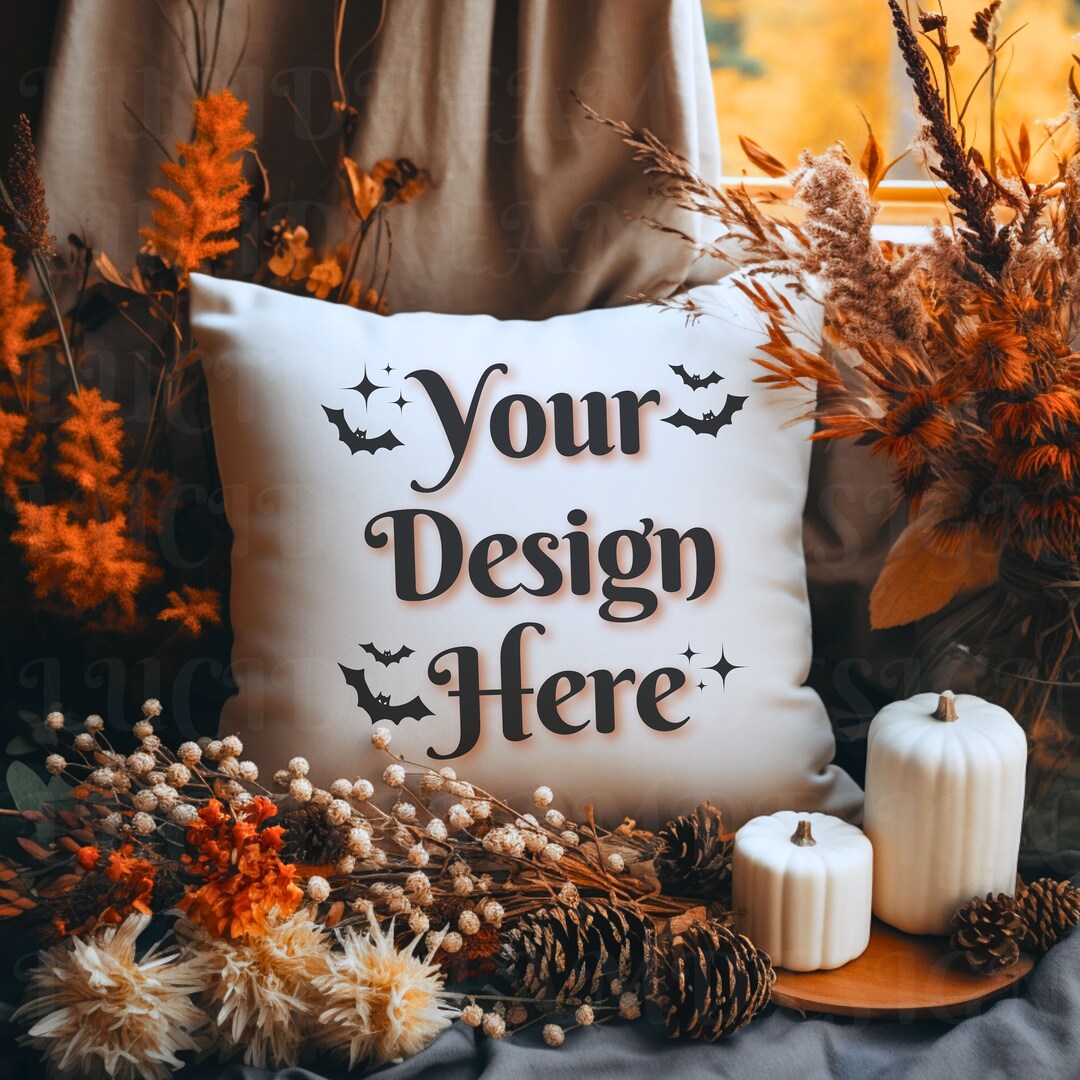 Pillow Mockup Styled Pillow Mockup Fall Mockup Throw Pillow Mockup ...