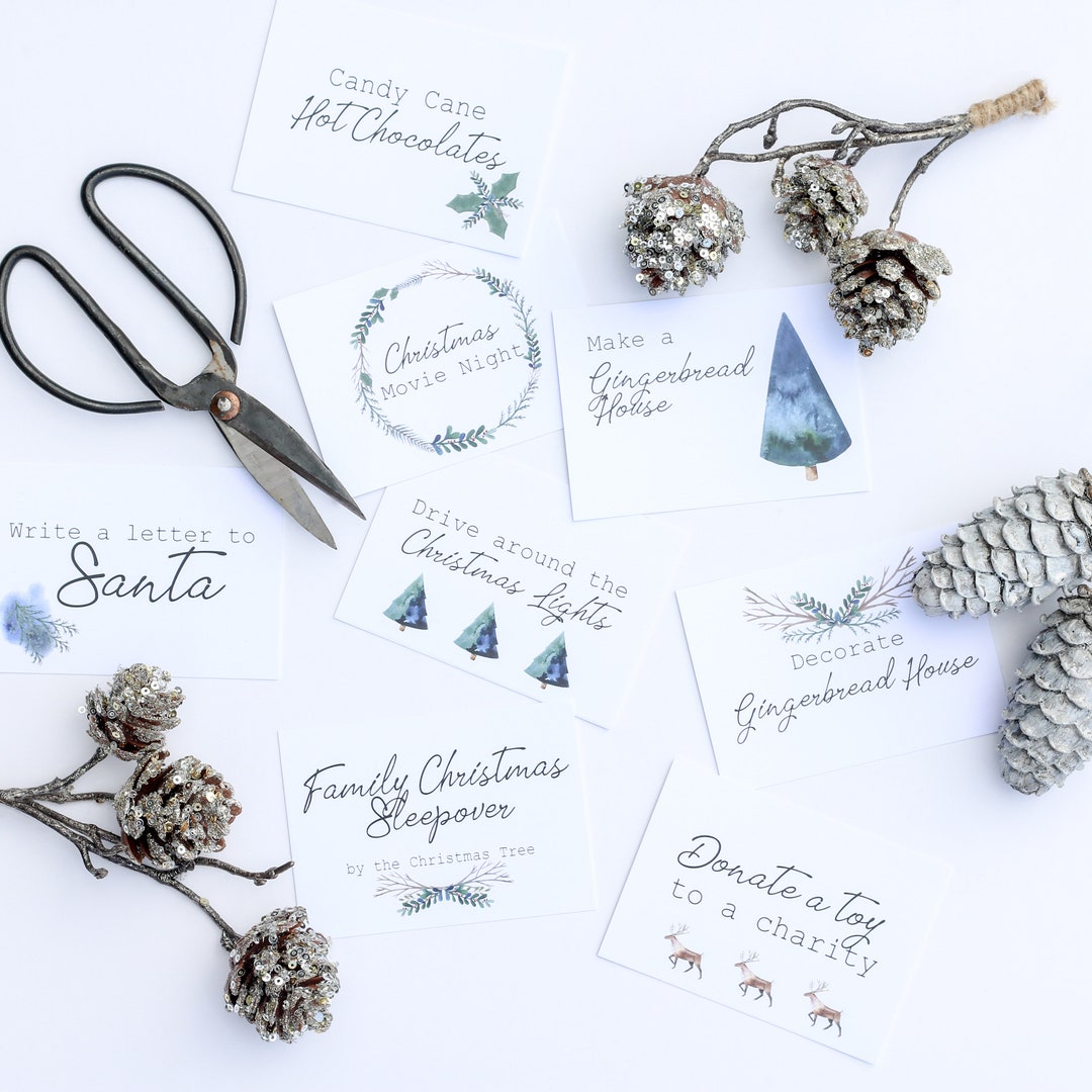 Classic Christmas Advent Calendar Cards - Etsy