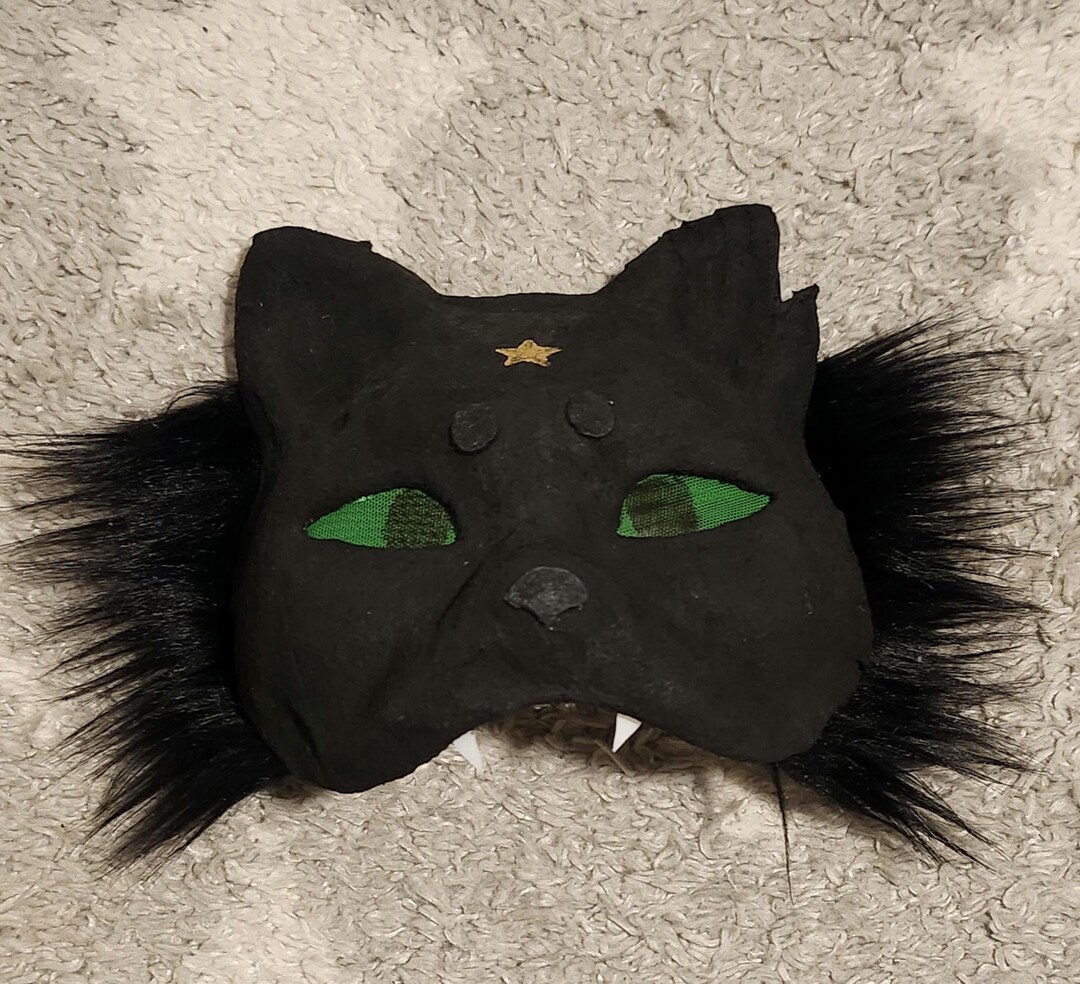 Black Cat Mask - Etsy
