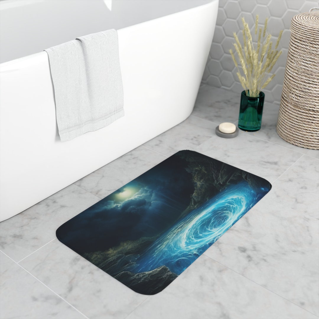 Memory Foam Bath Mat With Stunning Whirlpool in 3D - Etsy