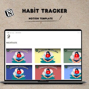 Habit Tracker Notion Template, Simple Notion Dashboard, All in One ...