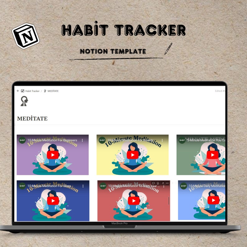 Habit Tracker Notion Template, Simple Notion Dashboard, All in One Notion Planner, Notion Life ...