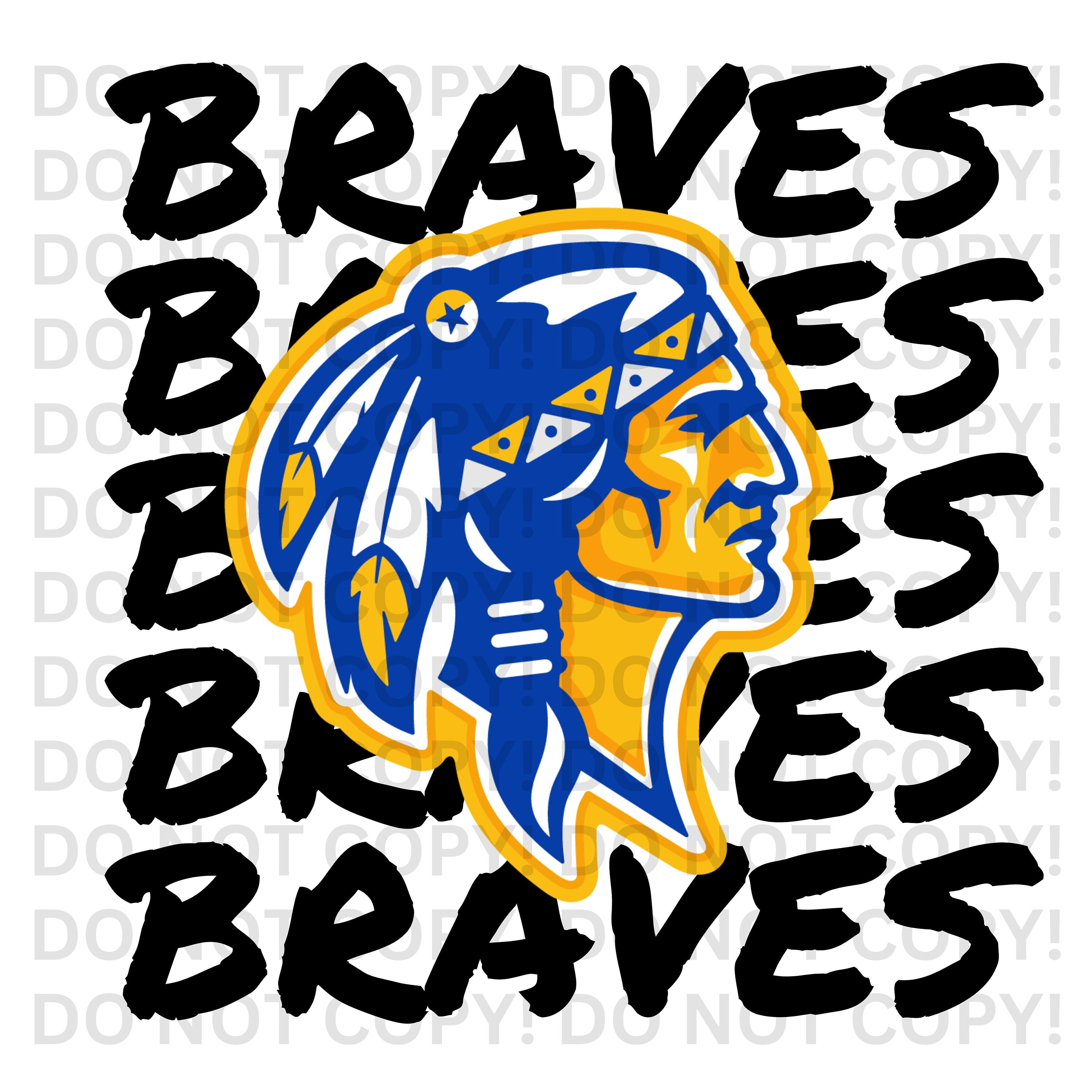 Braves Mascot Digital Download PNG, Community Team Logo, High ...