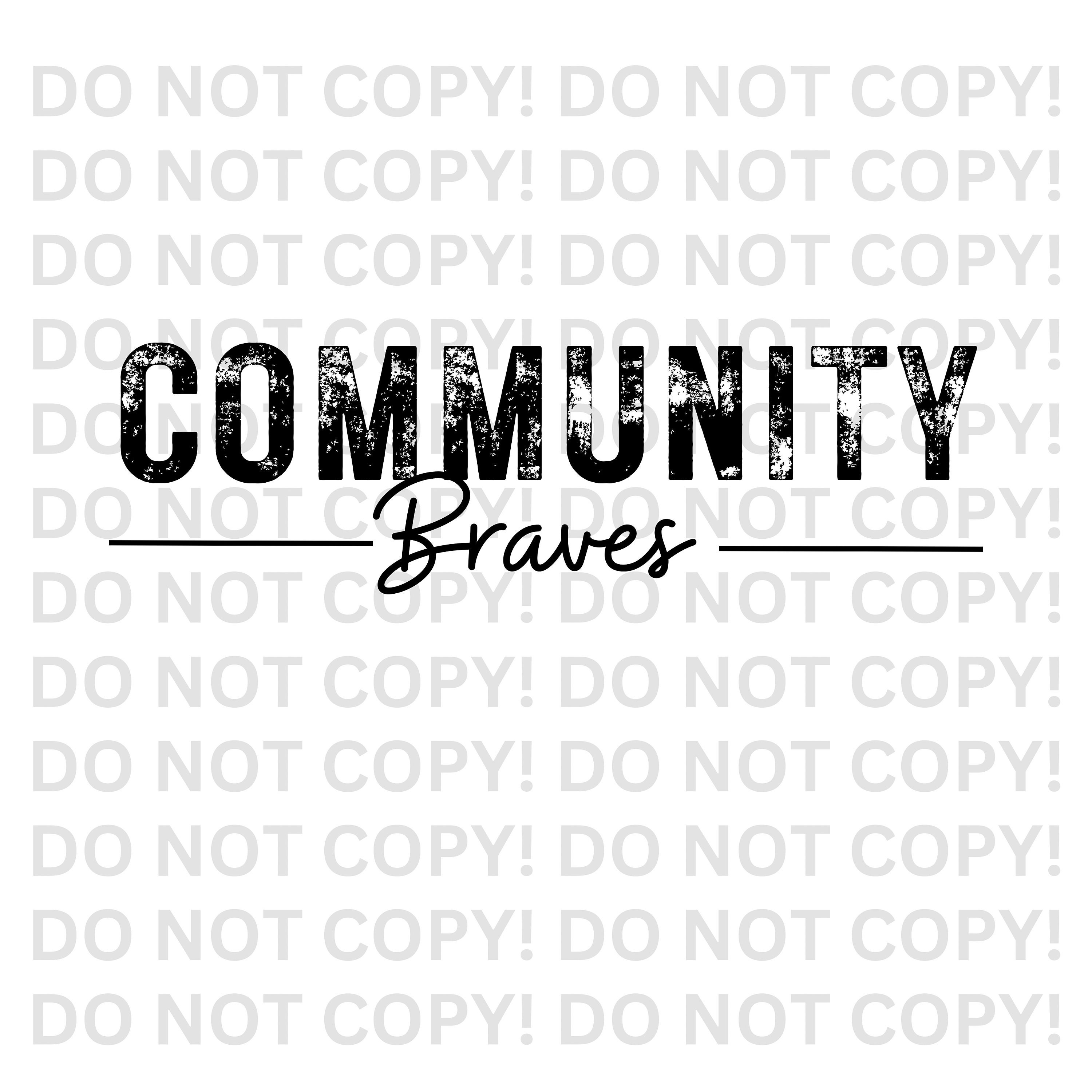 Community Braves Digital Download PNG, Team Logo Printable Art, Instant ...