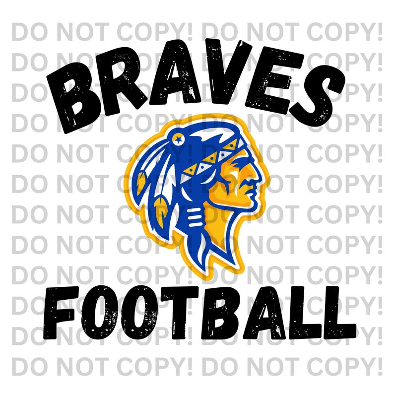 Community Braves Football Shirt Digital Download PNG Team - Etsy