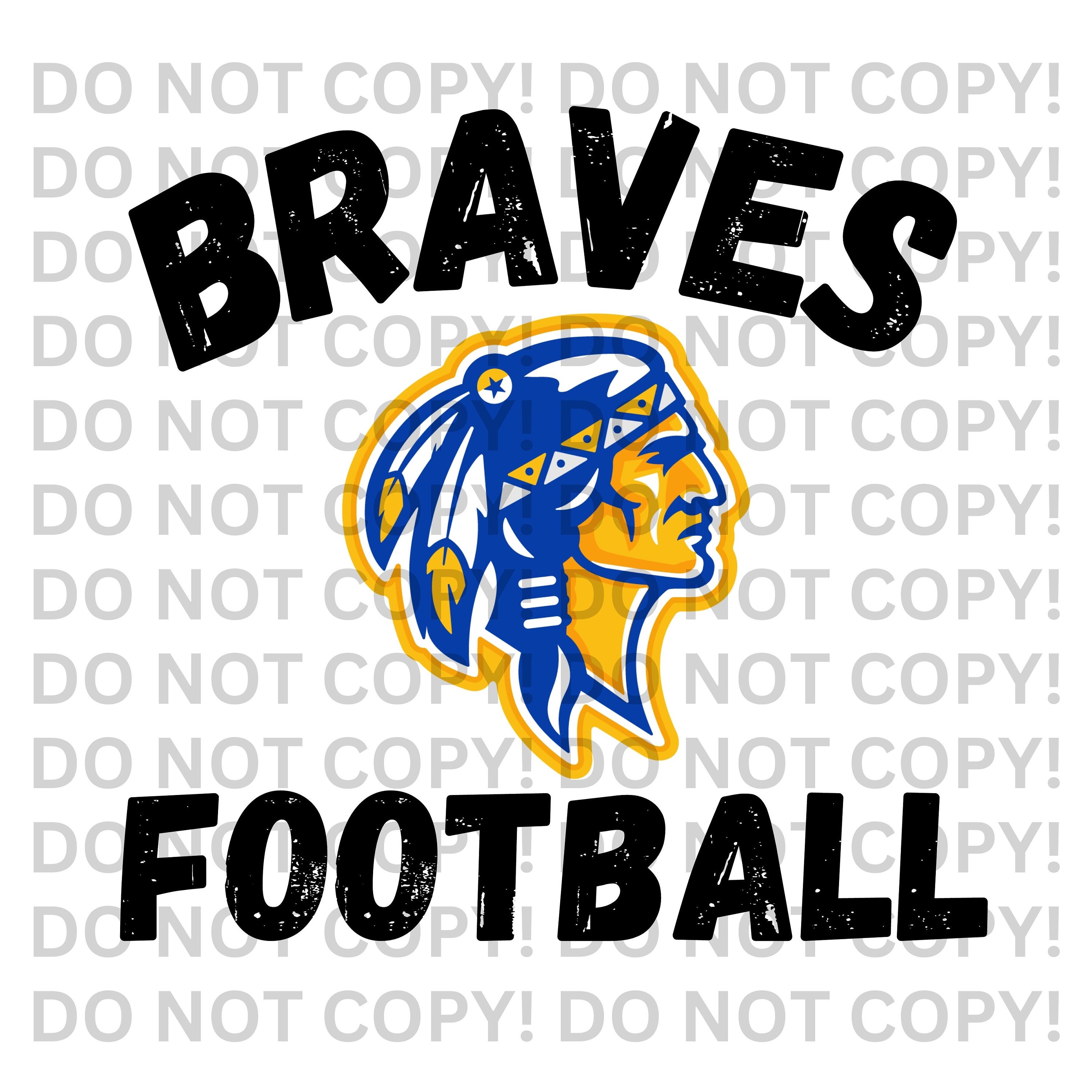 Community Braves Football Shirt, Digital Download PNG, Team Spirit Gift ...