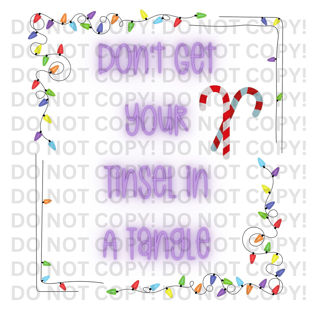 Christmas Tinsel PNG Graphic, Festive Digital Art, Instant Download - Etsy