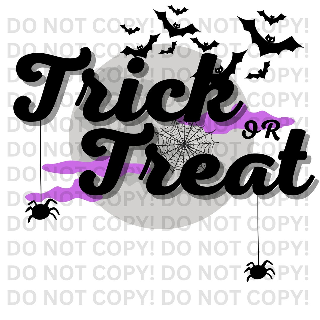 Halloween Digital Download PNG, Trick or Treat Graphics, Spooky Clipart ...