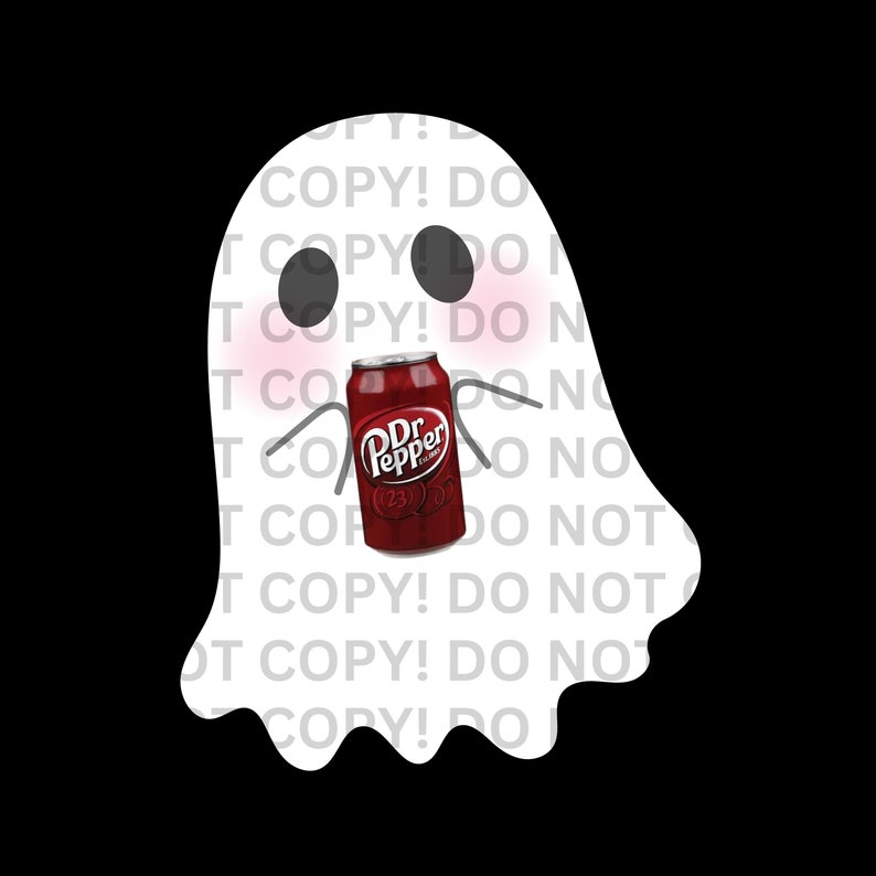 Dr. Pepper Drinking Ghost Digital Download PNG, Halloween Print, Ghost ...