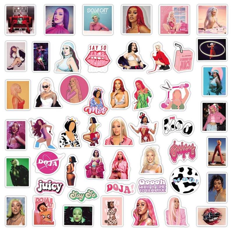 10/30/50pcs Doja Cat Sticker Pack Waterproof Vinyl Decal - Etsy