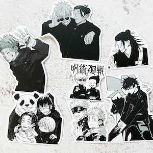 50pcs JJK Sticker Pack Waterproof Anime Manga Black and White Sticker ...
