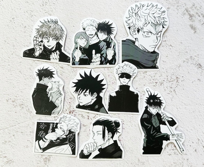 JJK Sticker Pack (10pcs) | Waterproof Anime Manga Decal Bundle - Etsy