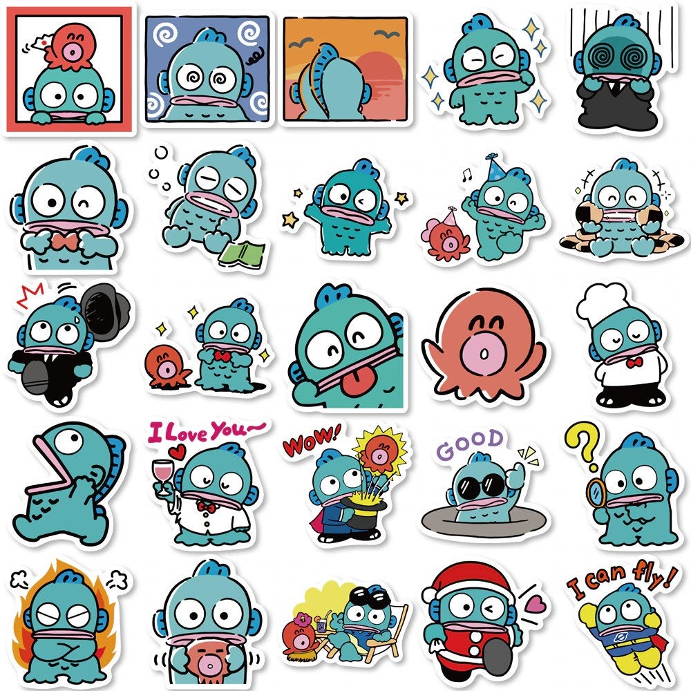 10/50pcs Sanrio Hangyodon Sticker Pack Waterproof Vinyl Decal - Etsy