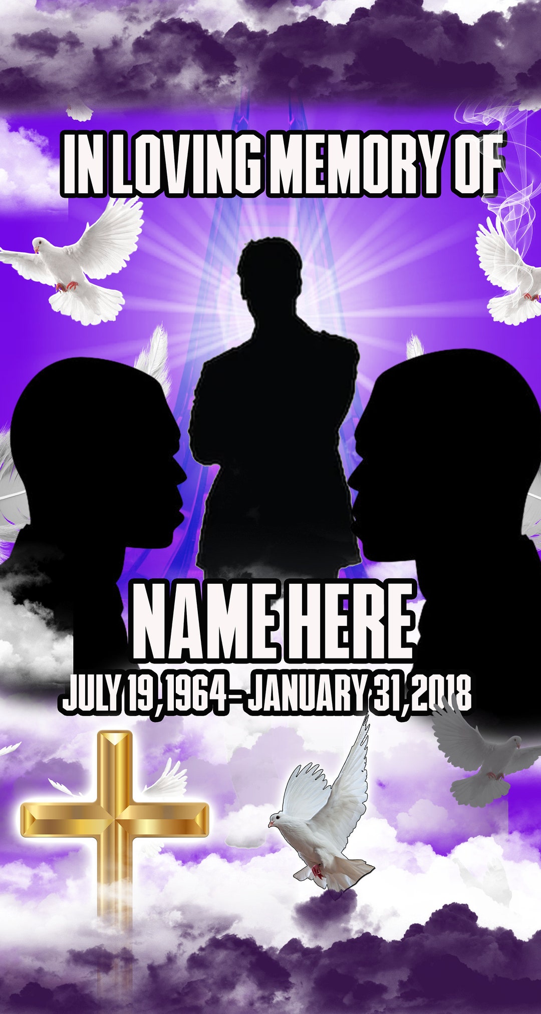 Purple in Loving Memory Heaven - Etsy