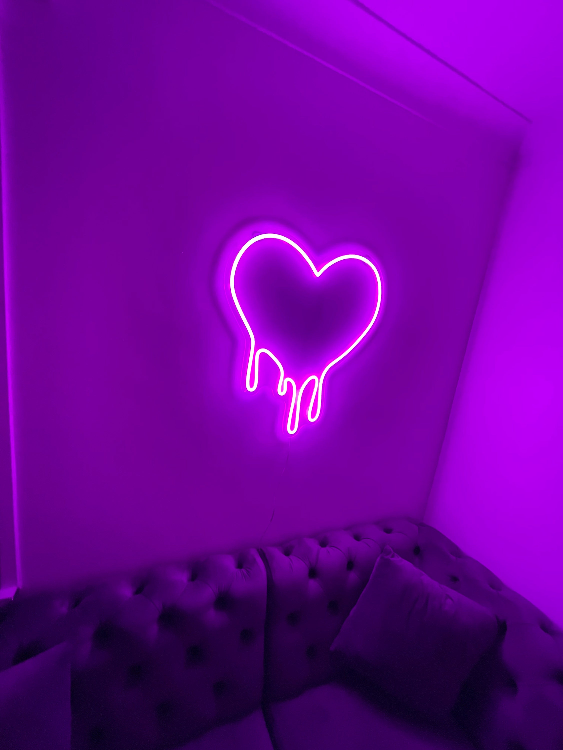 Dripping Heart Neon Sign - Etsy