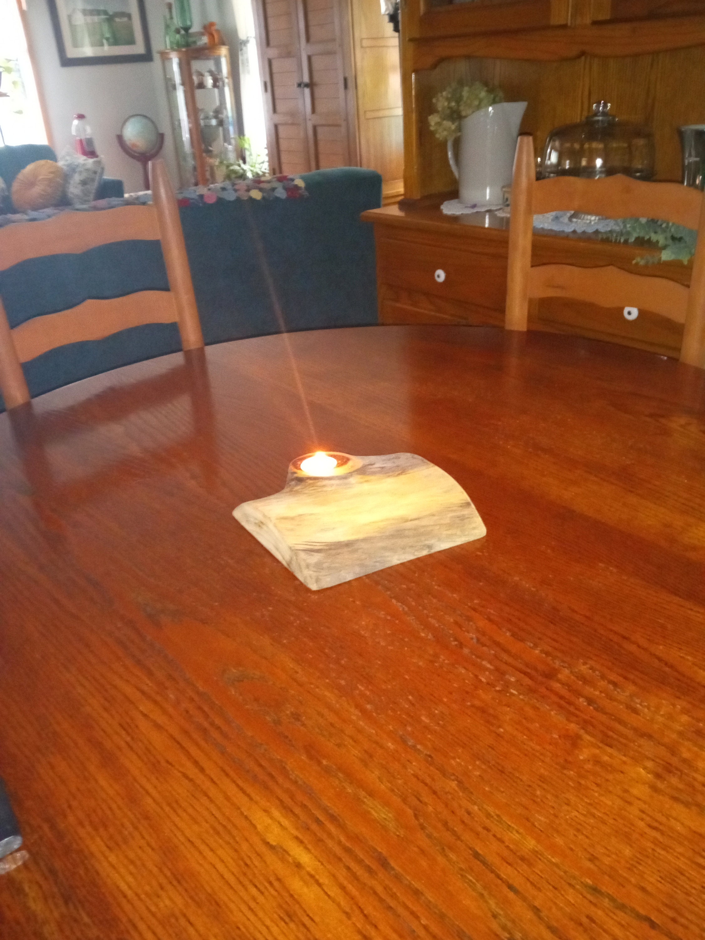 Table Centerpiece, Rustic, Country, Log Cabin, Candles, Log Furniture ...