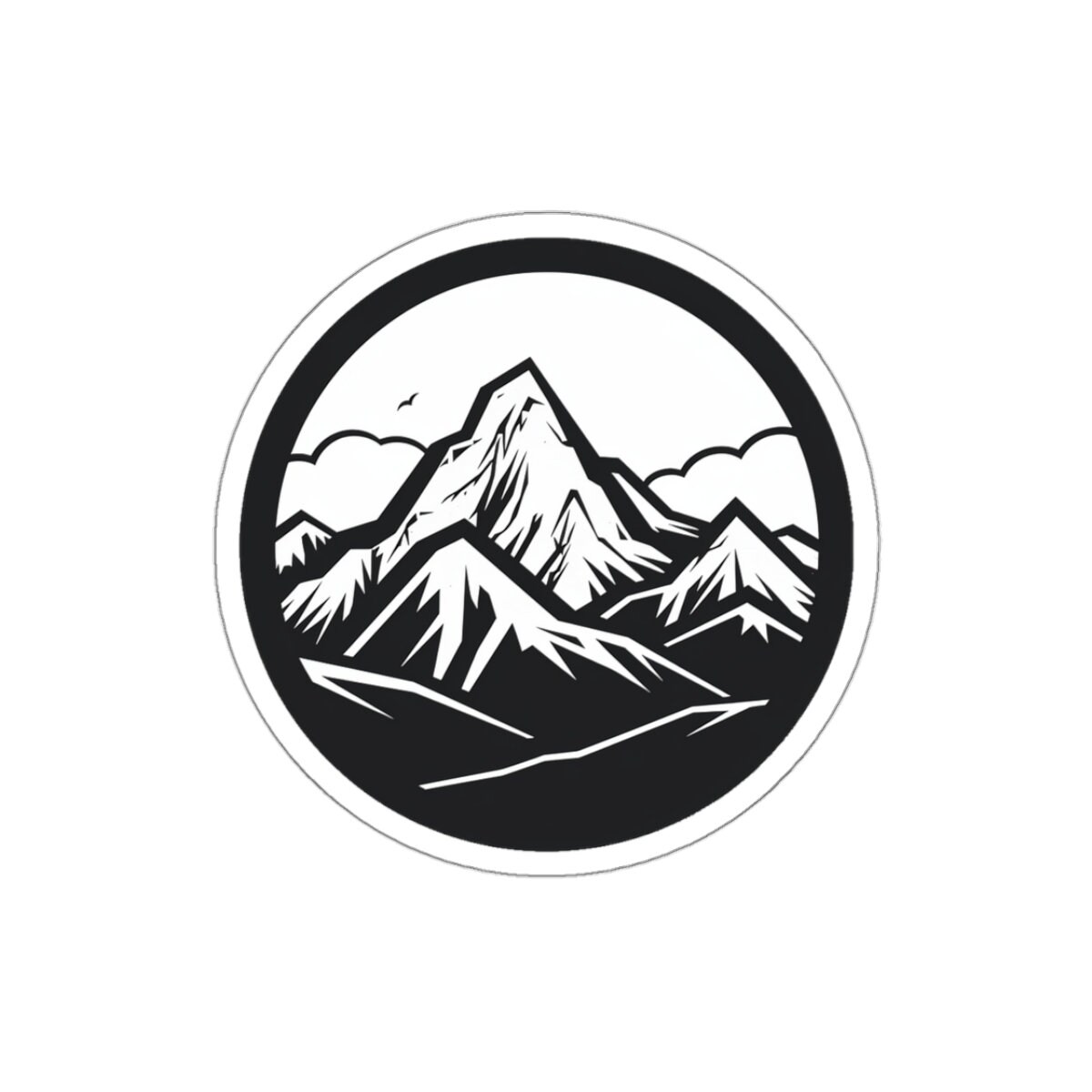 Black and White Nature Scene Sticker - Etsy