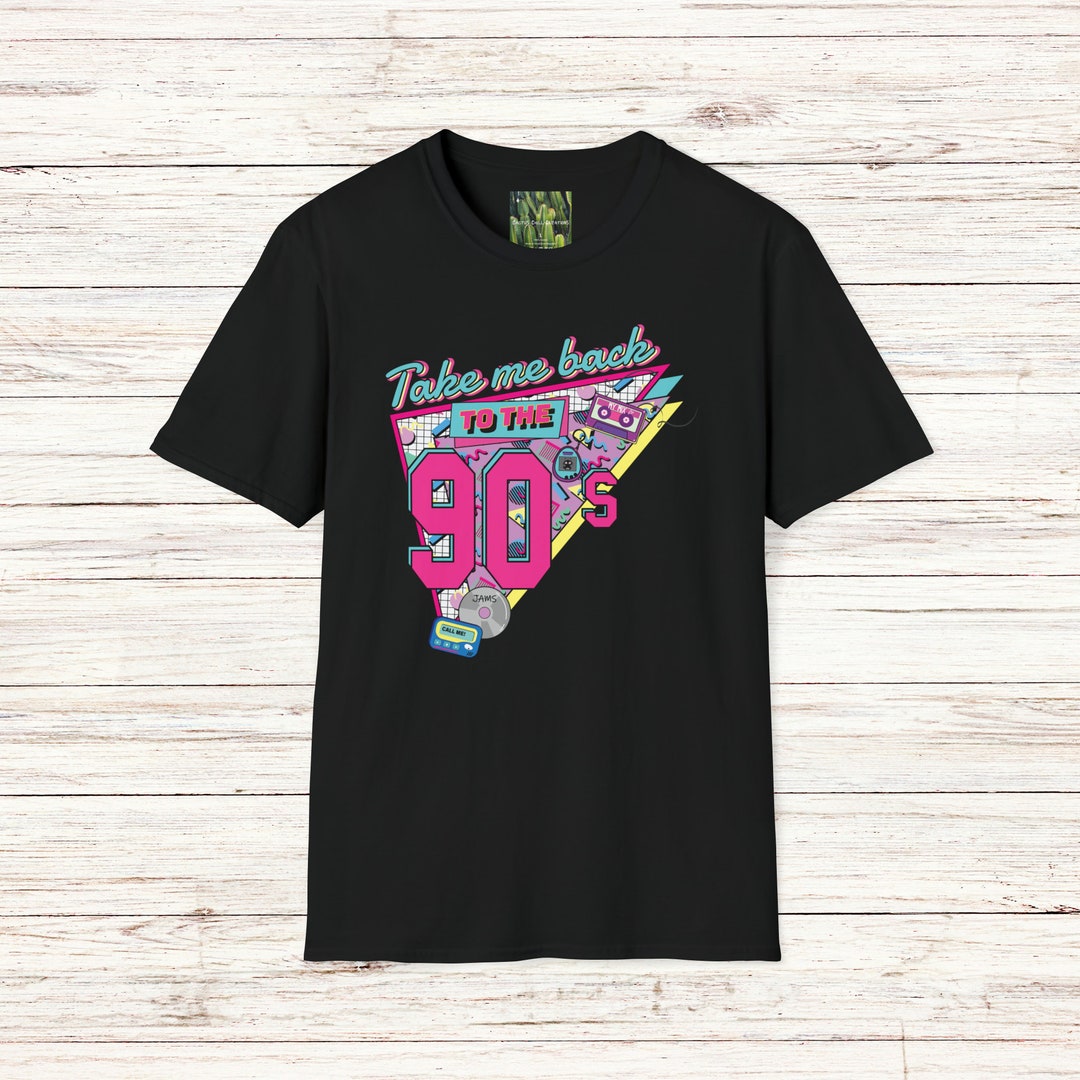 90s Throwback Graphic Tee, Retro Colorful T-shirt - Etsy