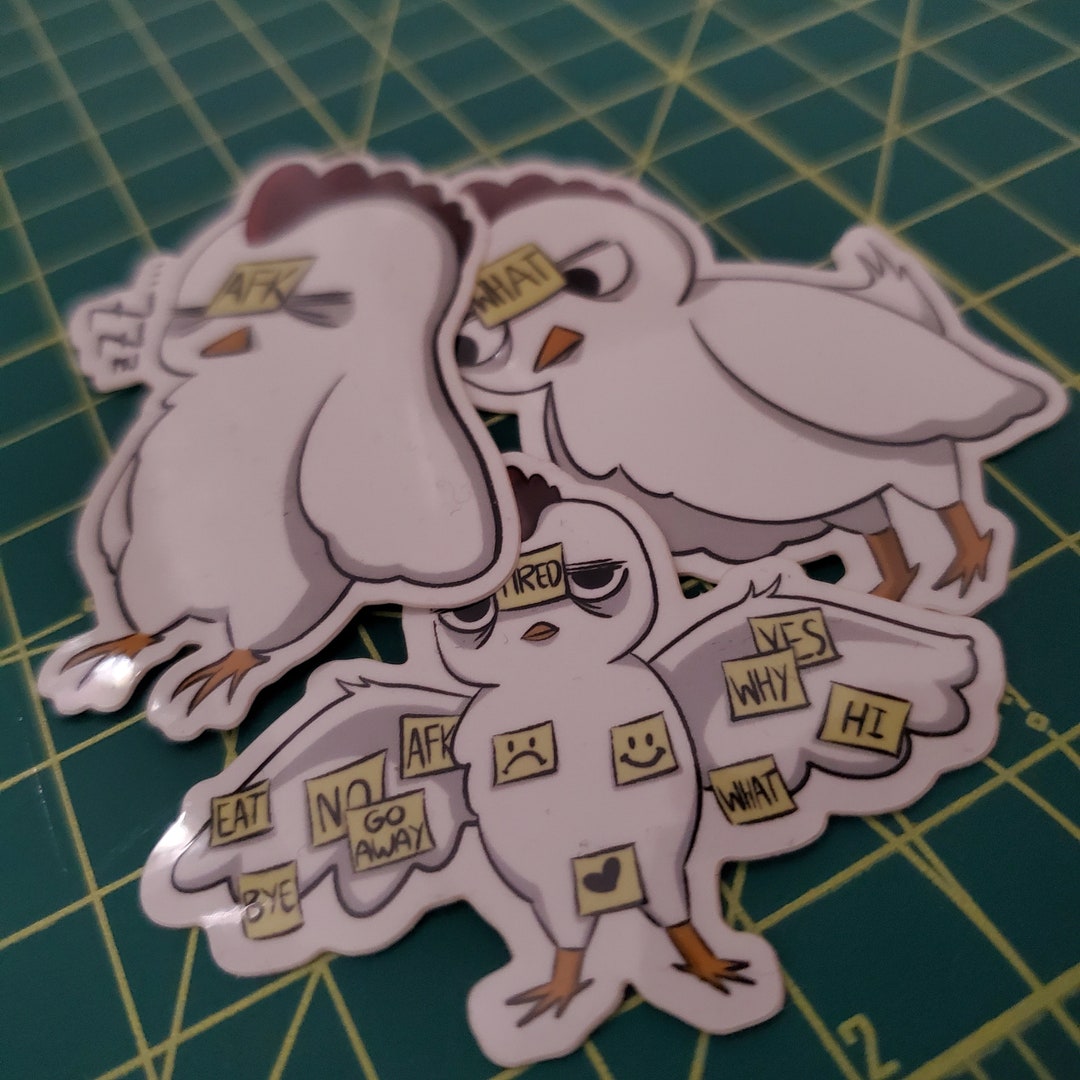 Sticky Note Chicken Stickers - Etsy
