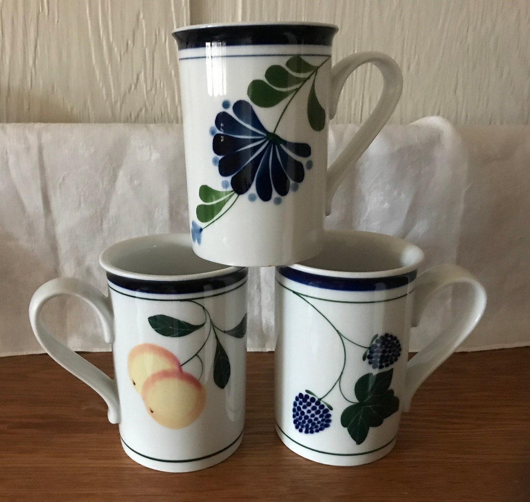 Dansk Coffee Mugs in Rare Vintage Designs Set of 3 - Etsy